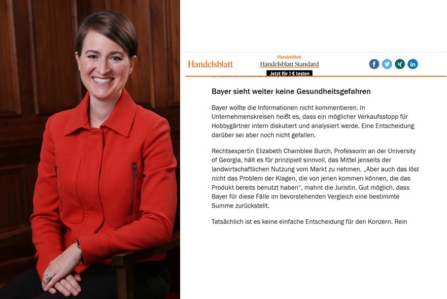 Foreign media quote Georgia Law Professor Elizabeth Burch on mass tort ...