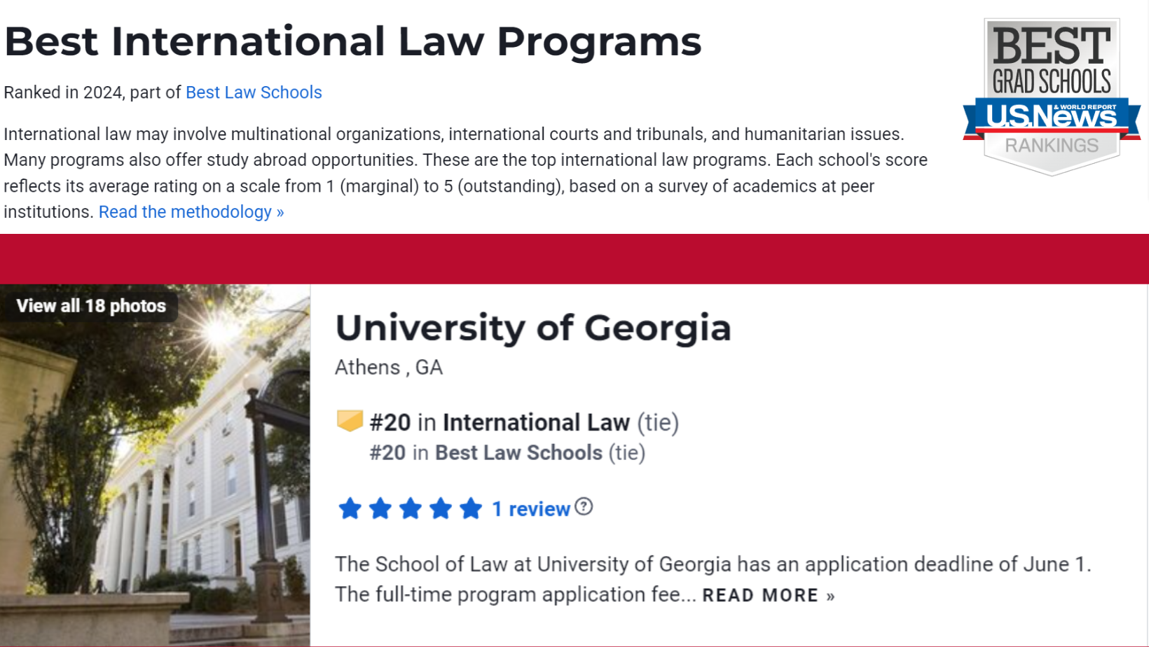 International law at University of Georgia, administered by Dean Rusk ...