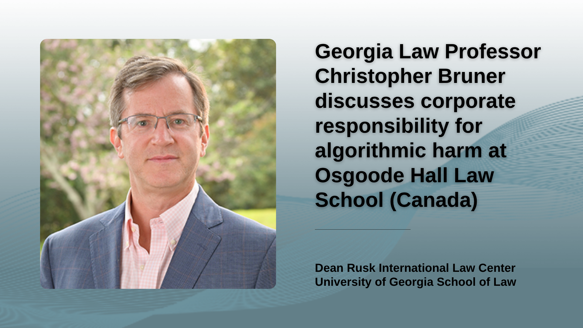 Georgia Law Professor Christopher Bruner discusses corporate ...